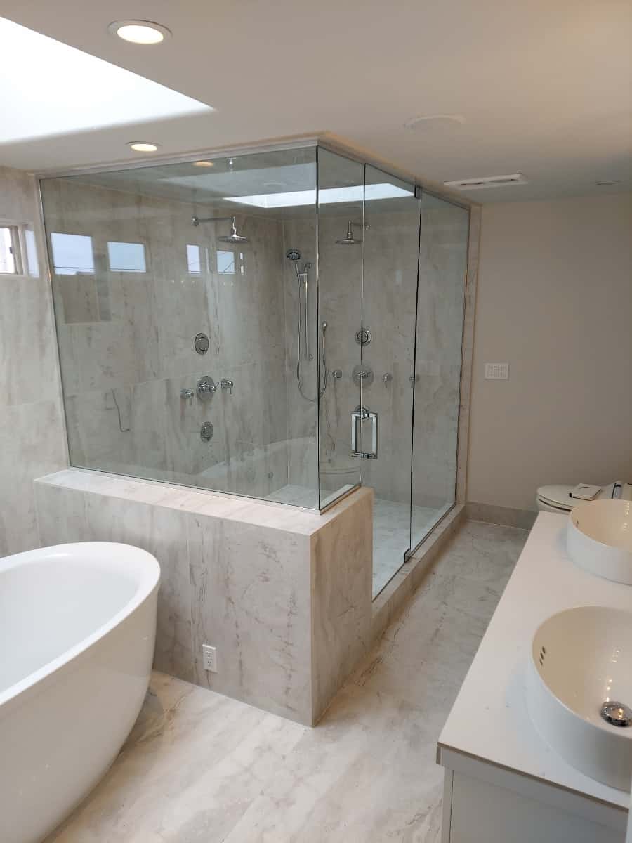 290 Degree Door With Side & Return Panel | Shower Doors